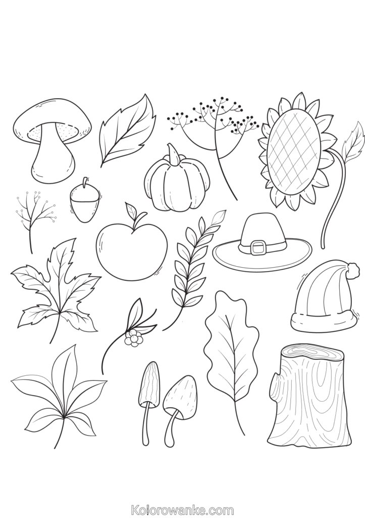 Jesień kolorowanka | Kolorowanki